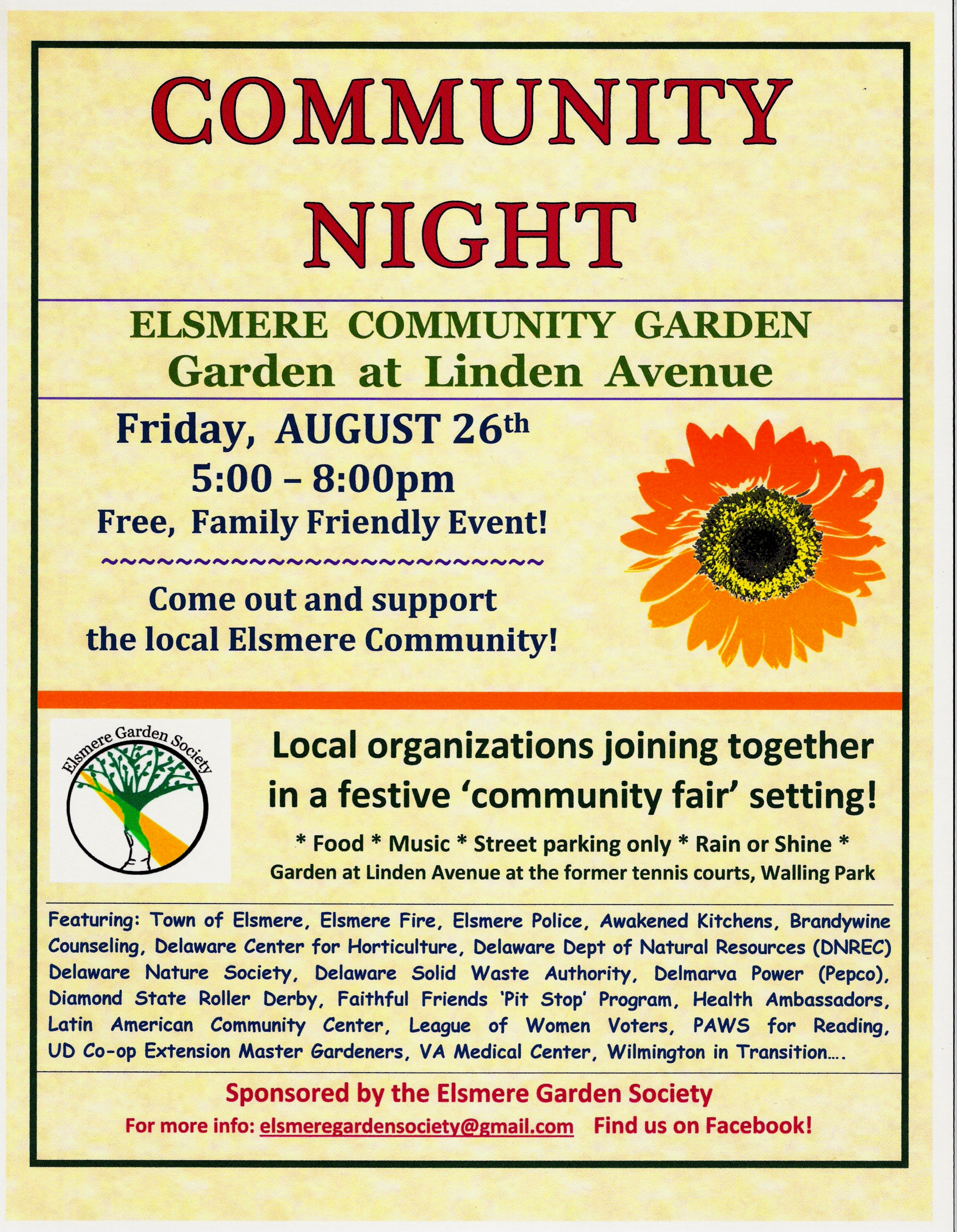 Elsmere Garden Society Community Night